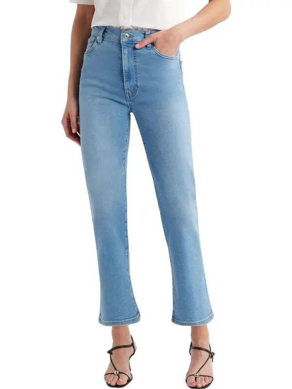 FRAME Le Sleek High Waist Ankle Straight Leg Jeans - Honeymoon