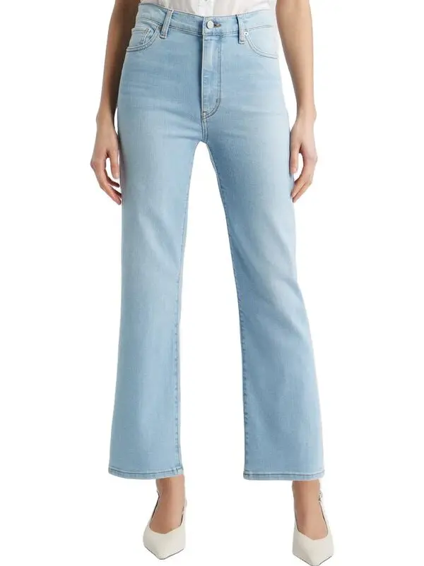 FRAME Le Sleek High Waist Ankle Straight Leg Jeans - Hush