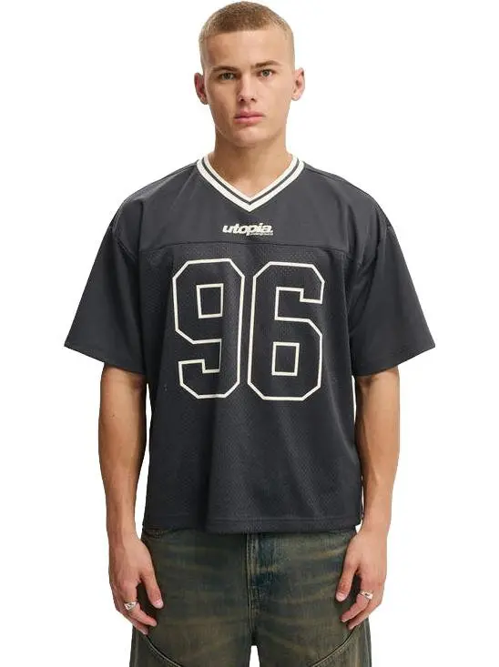 COTTON ON Graphic Box Fit T-shirt - Washed Black  Ninety-six