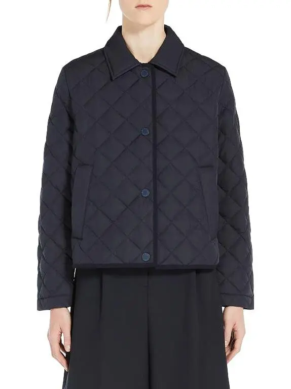 Max Mara Vadier Quilted Jacket - Navy