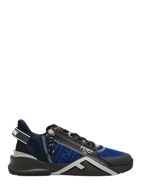 Fendi Flow Mixed Media Low-top Sneakers - Grig Abissnavygrig