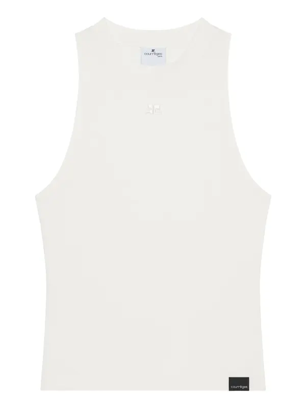 COURREGES Fitted Tank Top - White