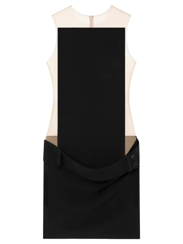 COURREGES Illusion Mini Dress - Black