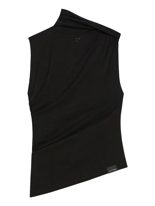 COURREGES Draped Top - Black