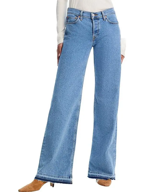 RE/DONE Mid-rise Wide-leg Jeans - Azulito