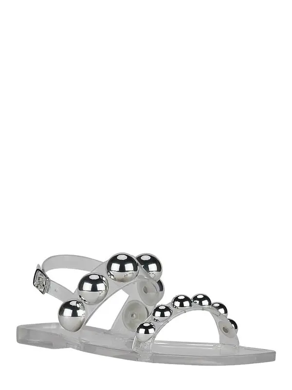 Jeffrey Campbell Gum-drop Jelly Sandals - Clear Silver