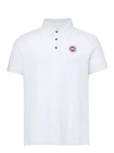 Canada Goose Beckley Logo-patch Cotton Polo Shirt - White