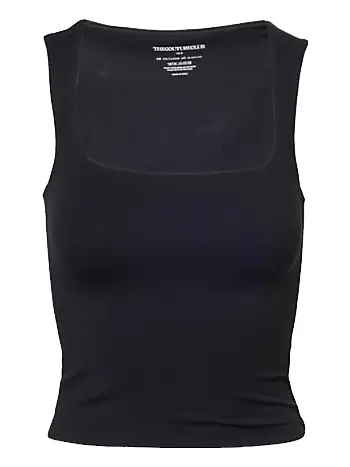 THE COUTURE CLUB Sculpt Scoop-neck Top - Black
