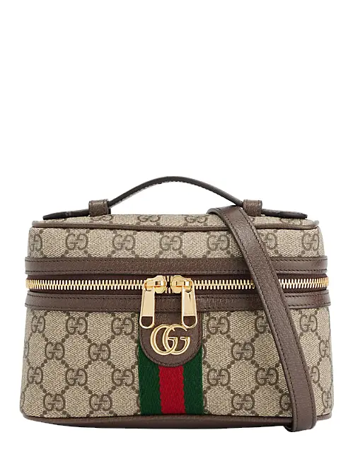 Gucci Ophidia Super Mini Canvas Shoulder Bag - B.eb/n.acero/vrv