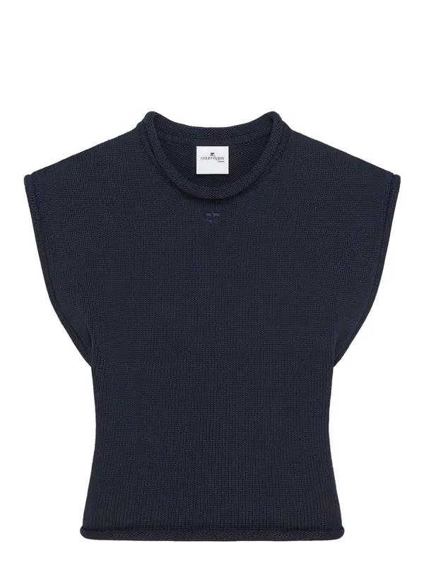 COURREGES Knitted Top - Black