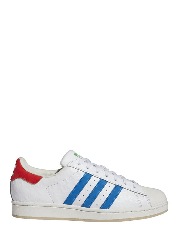Adidas Superstar Allover Debossed Trefoils Sneakers - Footwear White/red/green