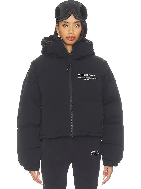 WHITESPACE Cropped Puffer Jacket - Black Onyx