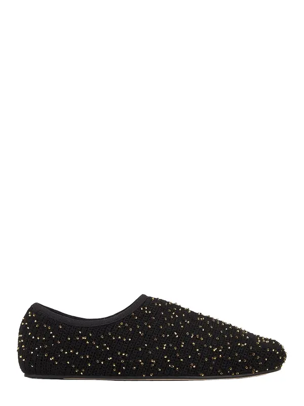 Gabriela Hearst Aris Ballerina Flat - Black & Gold