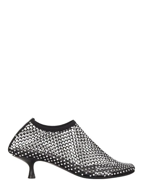 Christopher Esber Minette Crystal Mesh Micro Heel - Black