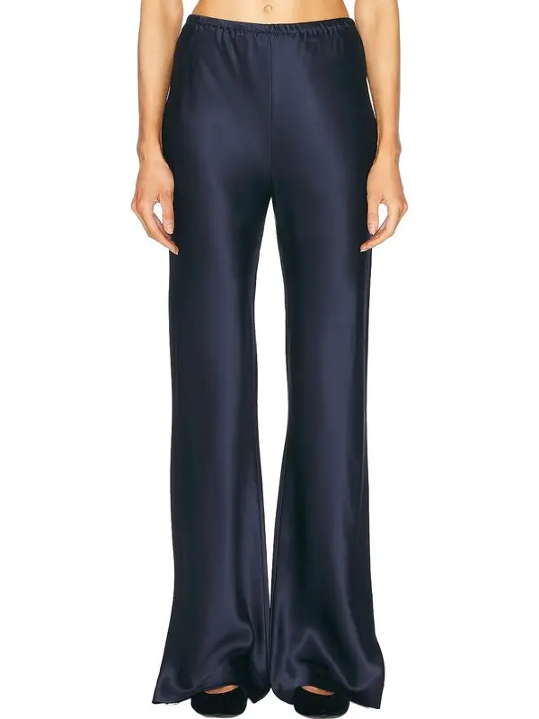 EAVES Loretta Silk Pants - Navy