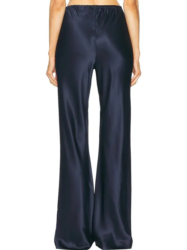 EAVES Loretta Silk Pants - Navy