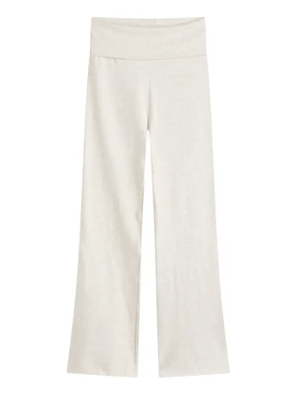 SKIMS Cotton Jersey Foldover Pant - Oatmeal Heather