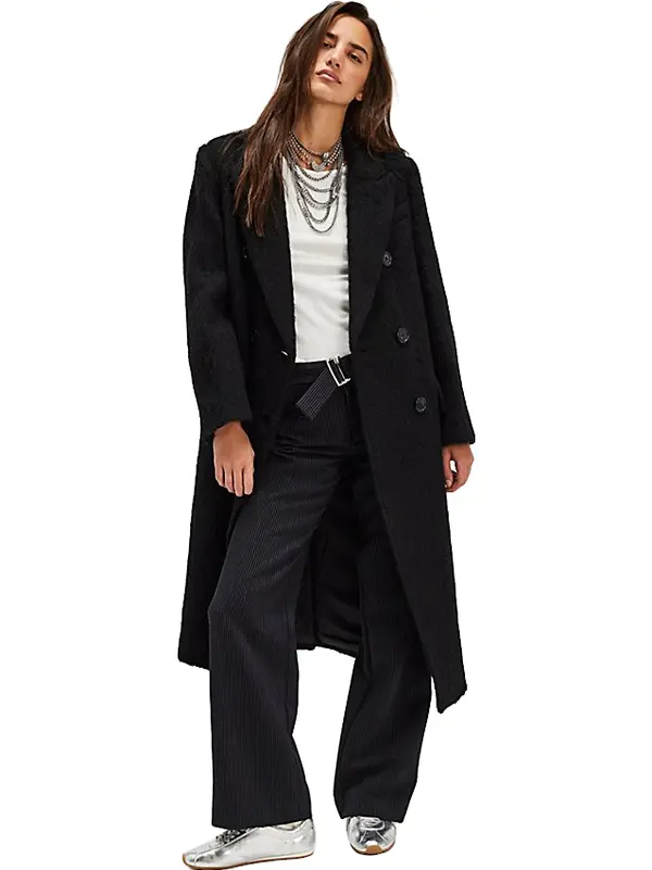 STAND STUDIO Essa Wool Coat - Black
