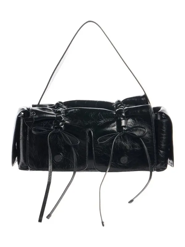 Acne Studios Multipocket Crinkled Leather Bag - Black