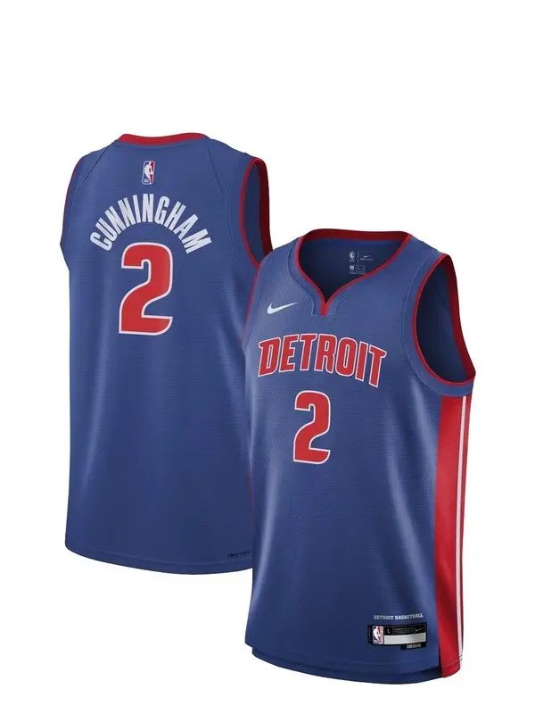 Nike Youth Cade Cunningham Detroit Pistons Swingman Jersey Icon Edition - Blue