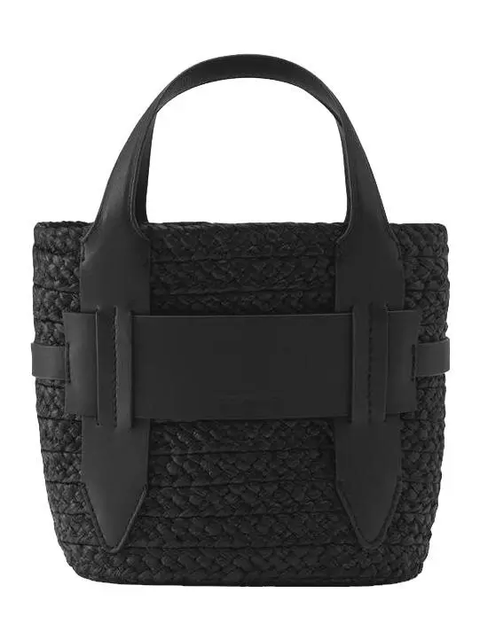 Helen Kaminski Lipari Raffia Tote - Charcoal/black