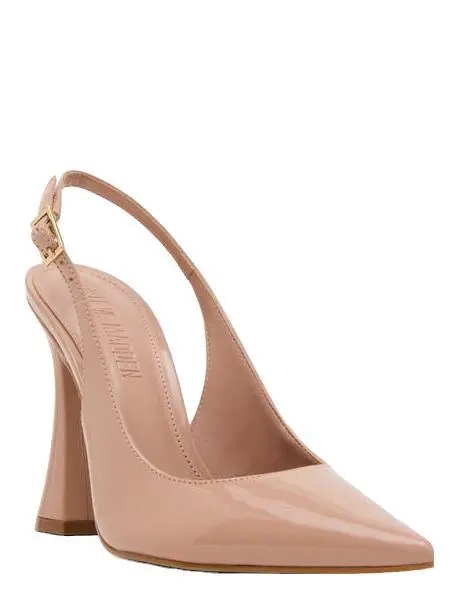 Steve Madden Blare Slingback Pointed Toe Pump - Blush Patent