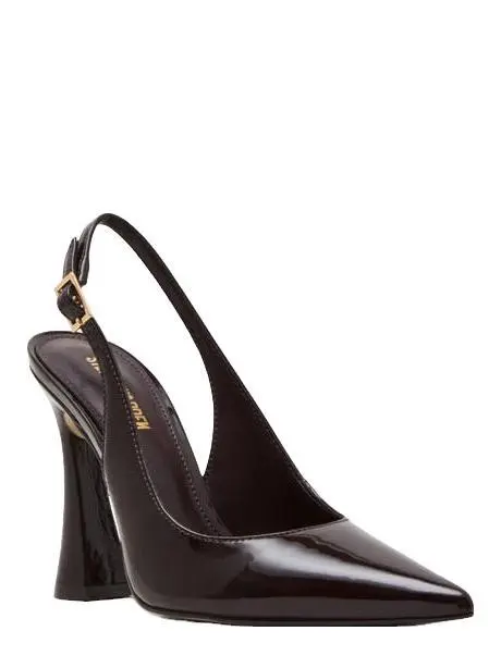Steve Madden Blare Slingback Pointed Toe Pump - Brown Leather