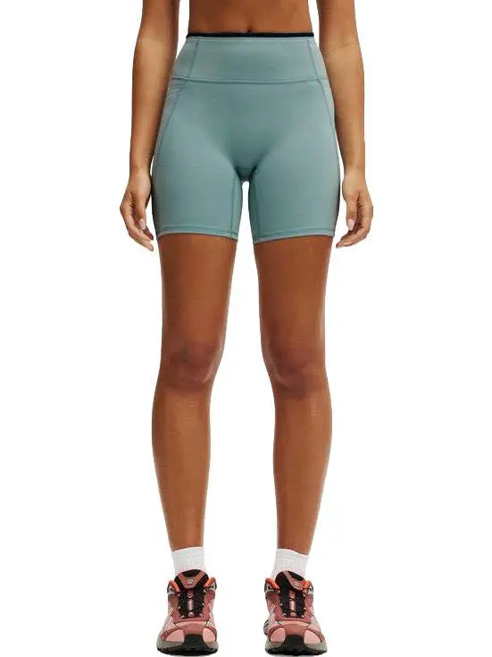 Cotton:on Active Ultra Soft Side Pocket Bike Short - Teal Mist Tipping