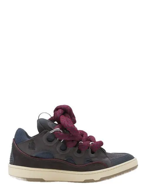 LANVIN Curb Sneakers With Snake Laces - Shark Grey