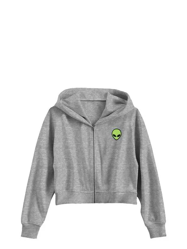 DALIX Alien Fleece Zip Hoodie - Athletic Heather
