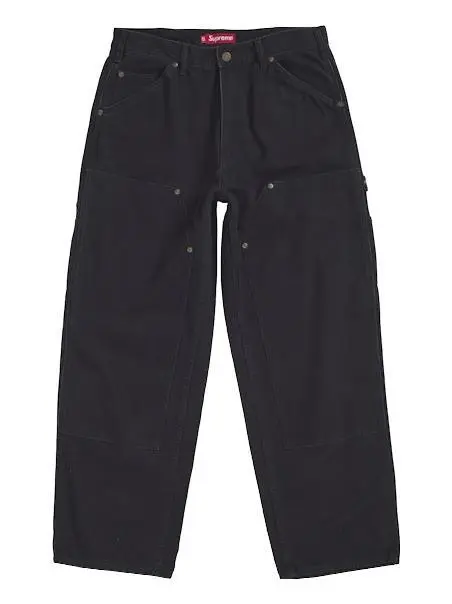 Supreme Double Knee Painter Pant - Black