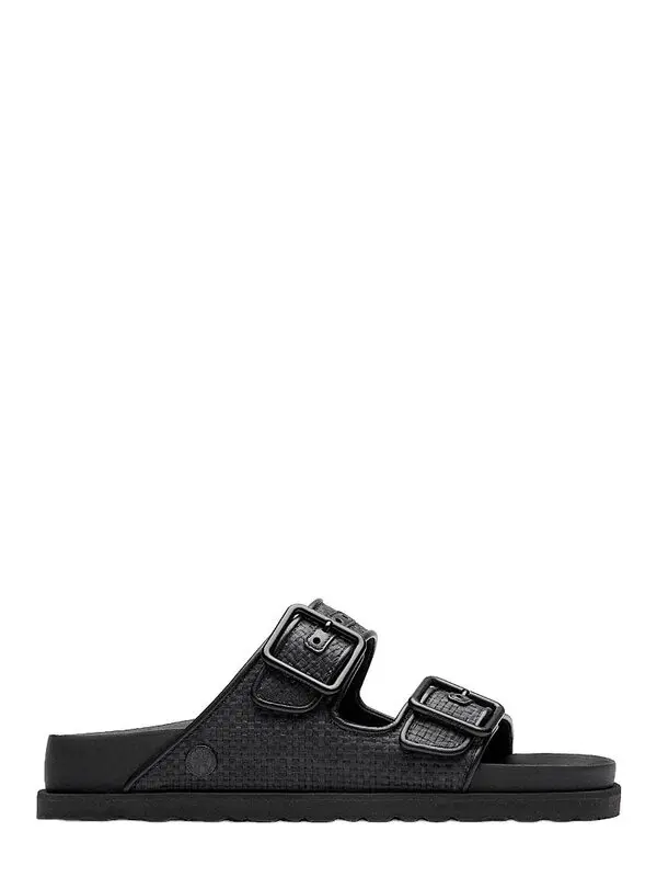 BIRKENSTOCK Arizona Raffia Luxe Sandals - Black