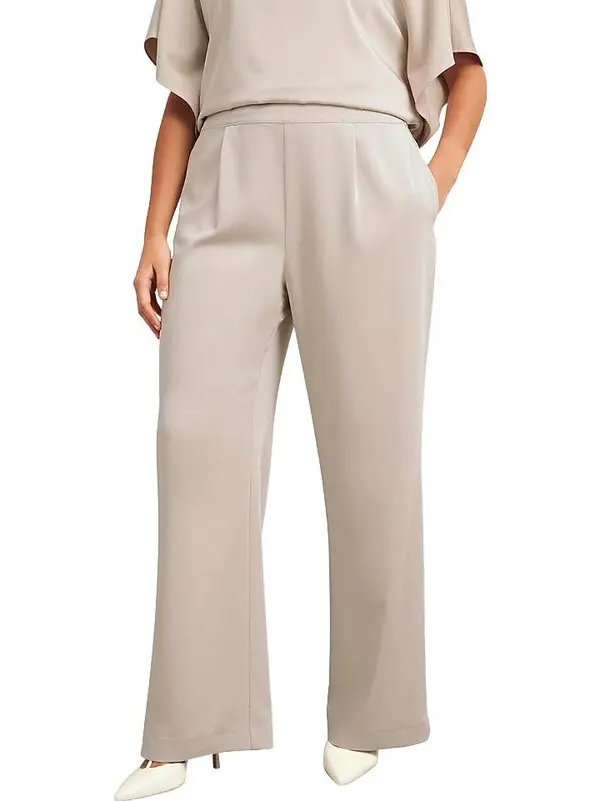 HOBBS LONDON Wide Leg Pants - Oyster