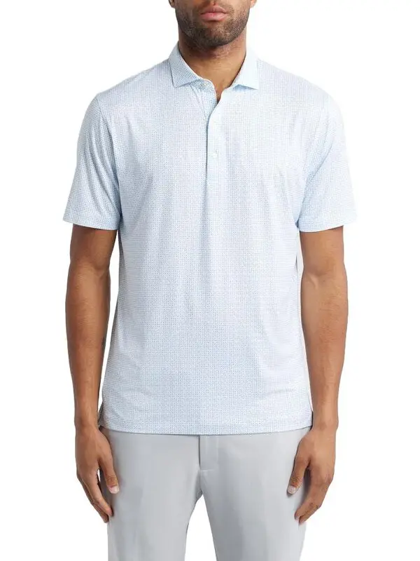 Johnnie-o Glidey Dot Print Prep-formance Golf Polo - Maliblu
