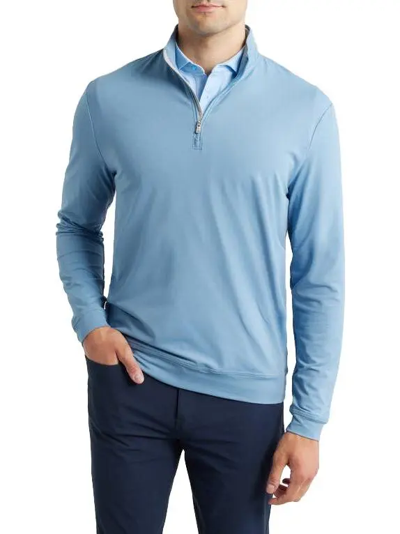 Johnnie-o Motion Performance Quarter Zip Pullover - Carbon Fiber