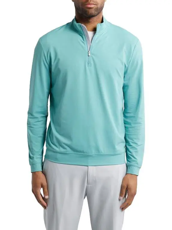 Johnnie-o Motion Performance Quarter Zip Pullover - Green Grass