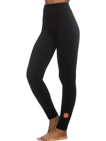 ZOOZATZ Clemson Tigers Fleece Leggings - Black