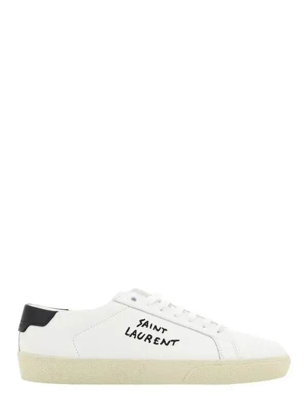Saint Laurent Sl/61 Leather Sneakers - White