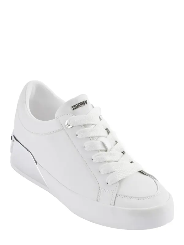 Dkny Maben Leather Sneakers - White