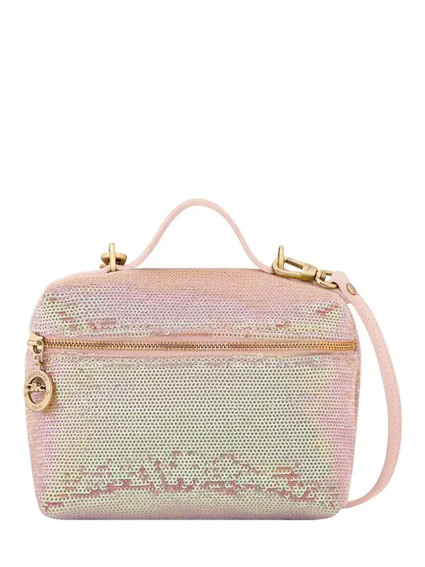 Longchamp Le Pliage Sequin Vanity Crossbody Bag - Nude