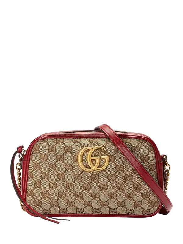 Gucci Gg Marmont Small Shoulder Bag - Tan