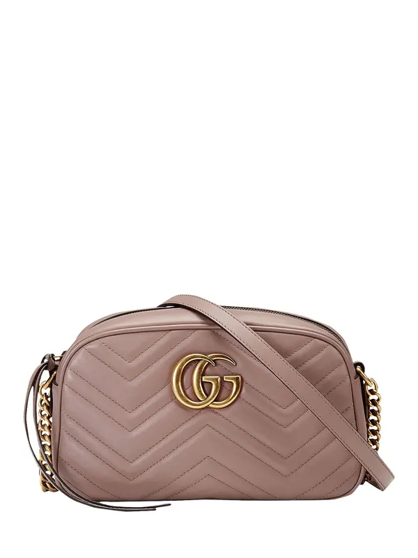 Gucci Gg Marmont Small Matelassé Shoulder Bag - Pink