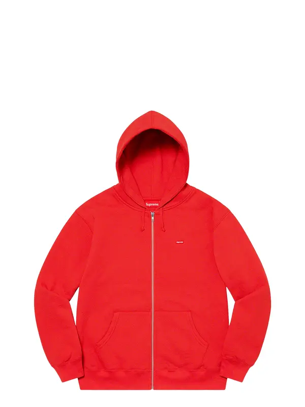 Supreme Small Box Zip Up Hooded Sweatshirt - Red