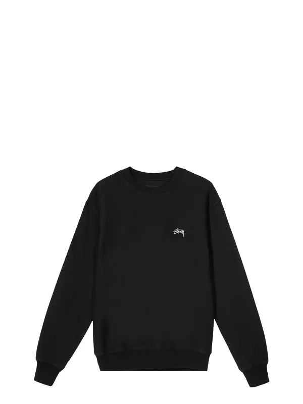 StÜssy Stock Logo Crewneck - Black