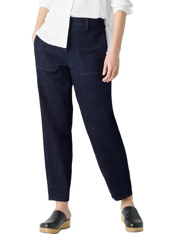 Eileen Fisher Ankle Lantern Jeans - Deep Indigo