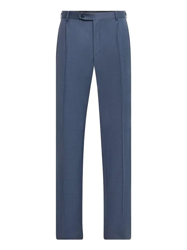 Brioni Wool Sharkskin Trousers - Bluette