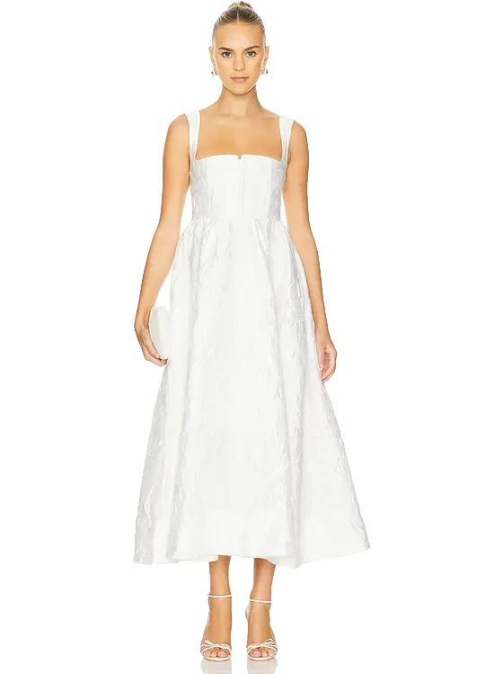 Clea Anton Fit & Flare Dress - White