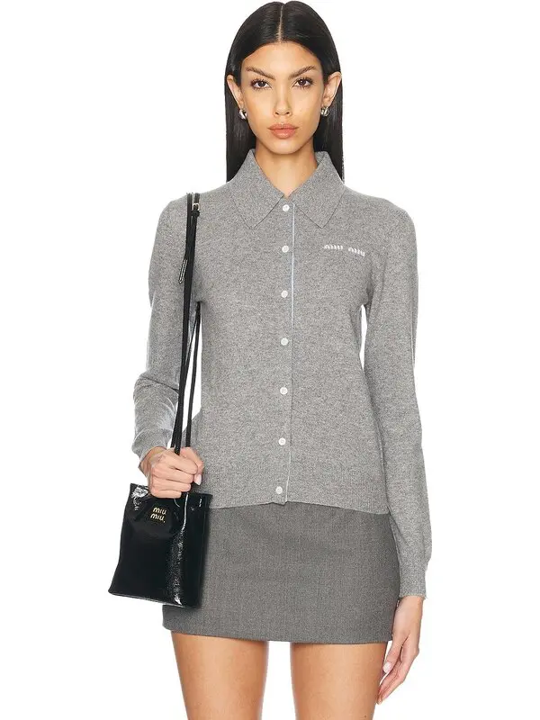 Miu Miu Cashmere Cardigan - Grigio