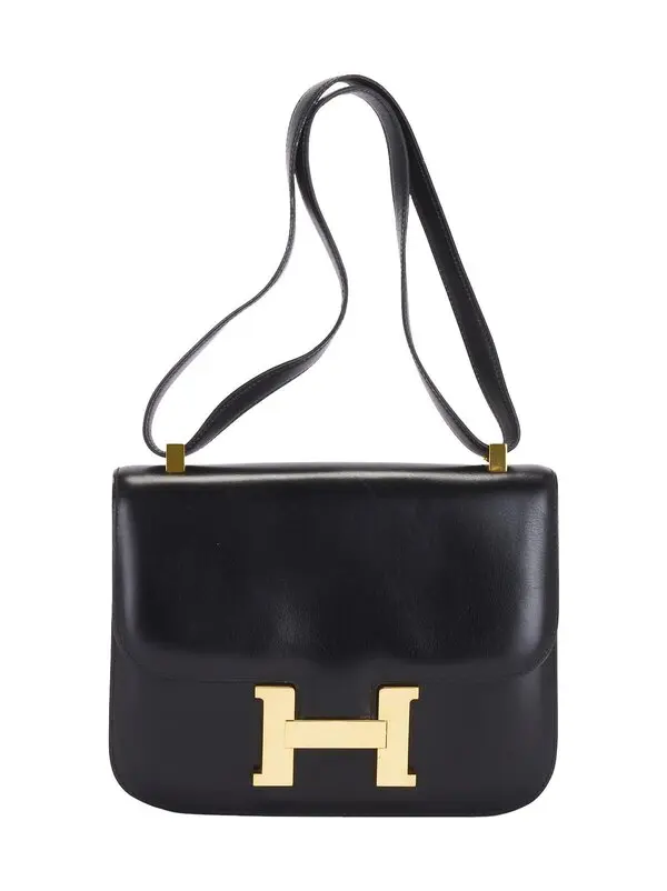 Hermès 1976 Box Constance 23 Shoulder Bag - Noir
