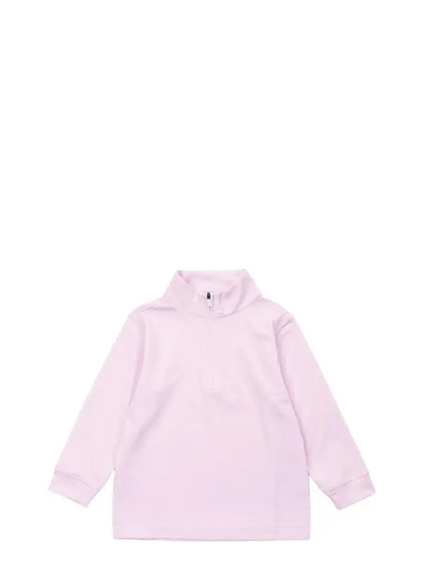 LILA AND HAYES Quarter Zip Pullover - Pink Stripes